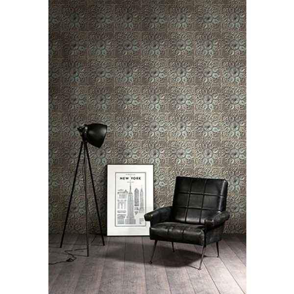 Iron Tile Wallpaper - Direct Paint