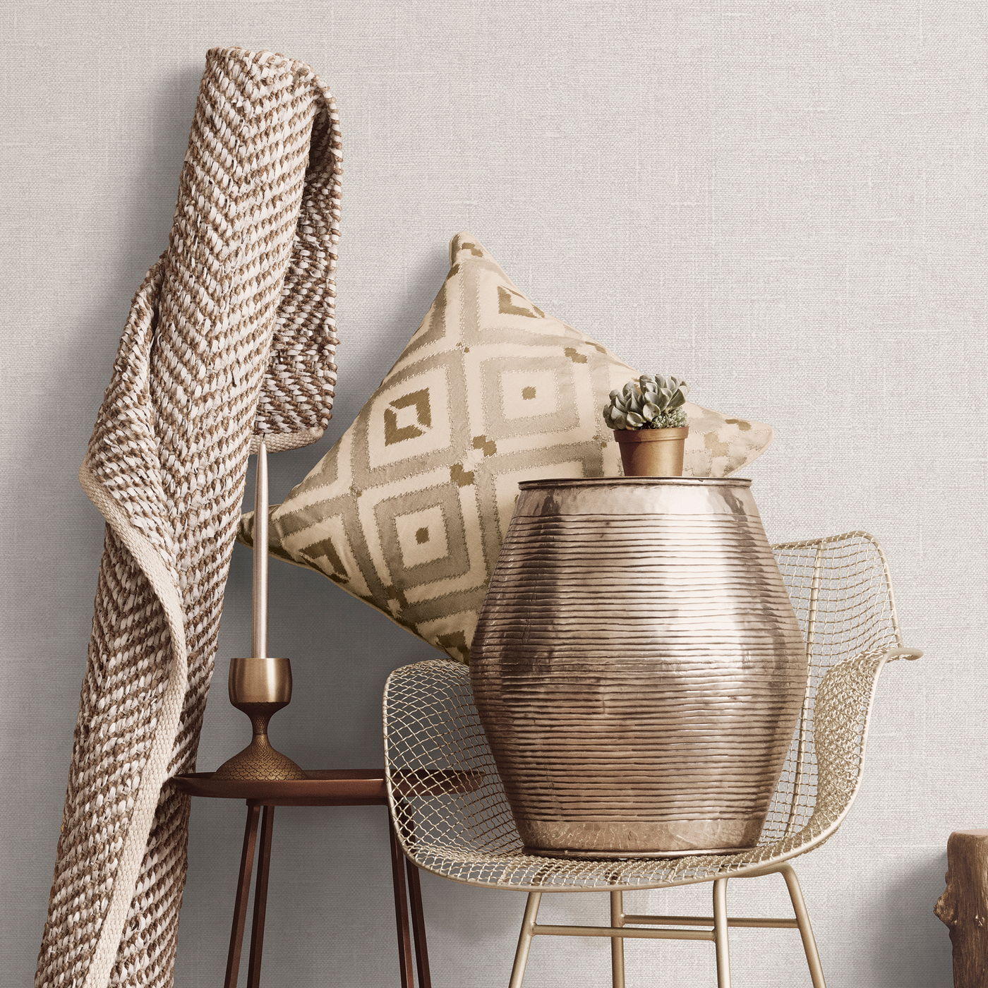 Hessian Wallpaper - Direct Paint