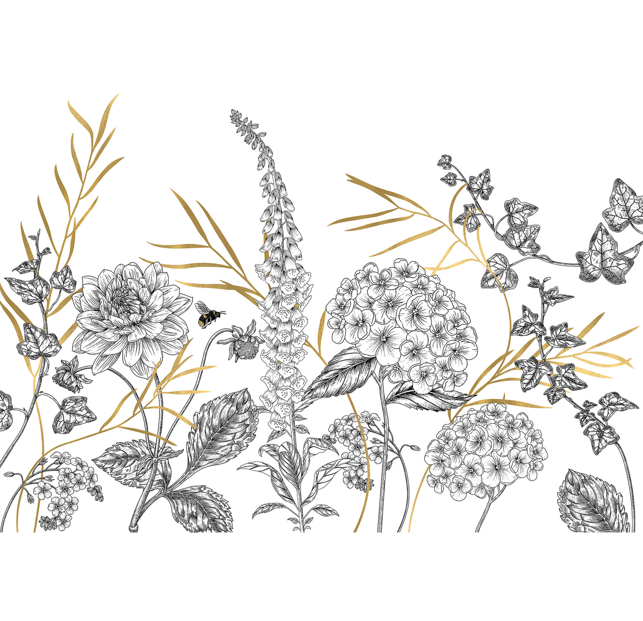 Komar Bumble Bee Mural - Direct Paint